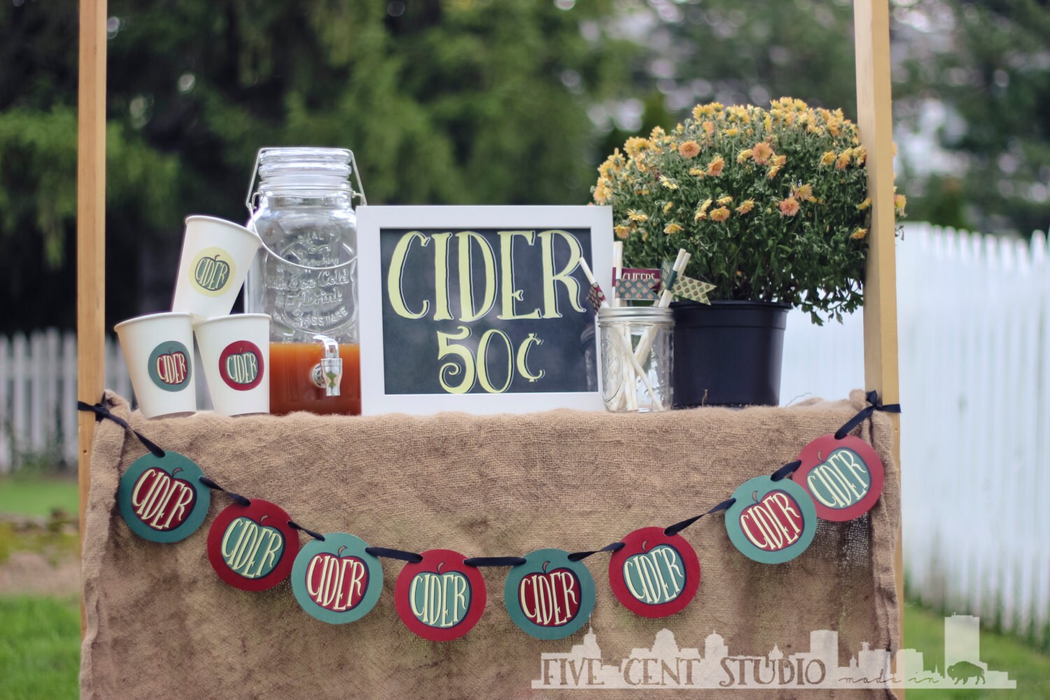 Printable Cider Stand and Cider Bar Fall Photography Prop Mini | Etsy