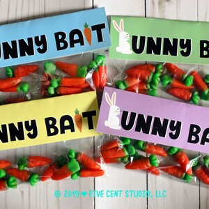 Bunny Bait Easter Basket Bag Topper in 4 Colors for Candy or Carrots ...