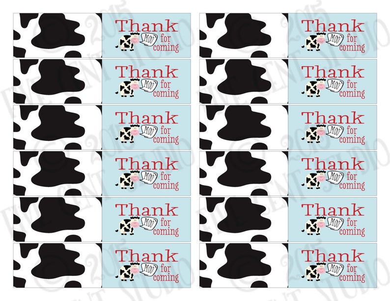 Printable Thank Moo for Coming Barnyard Farm Theme Cow Thank - Etsy