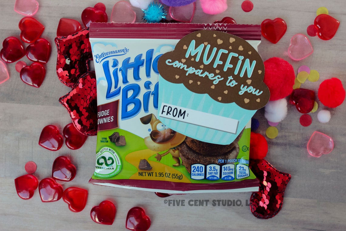 Chocolate Brownie Muffin Compares to You Valentine's Day Muffin Shaped ...