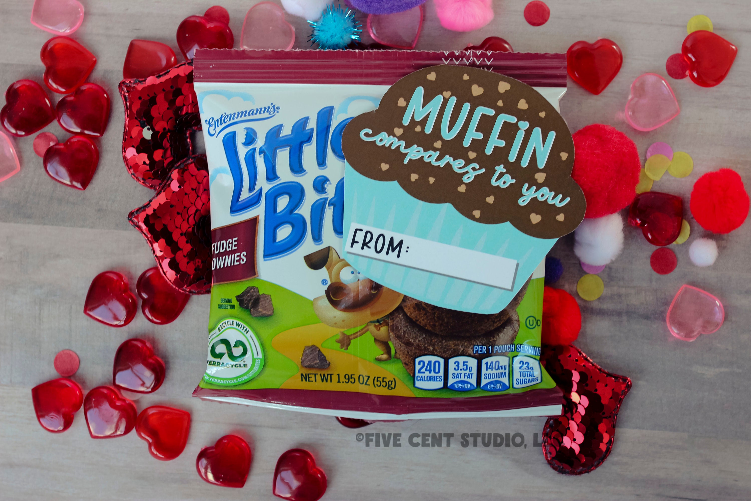 Chocolate Brownie Muffin Compares to You Valentine's Day Muffin Shaped ...