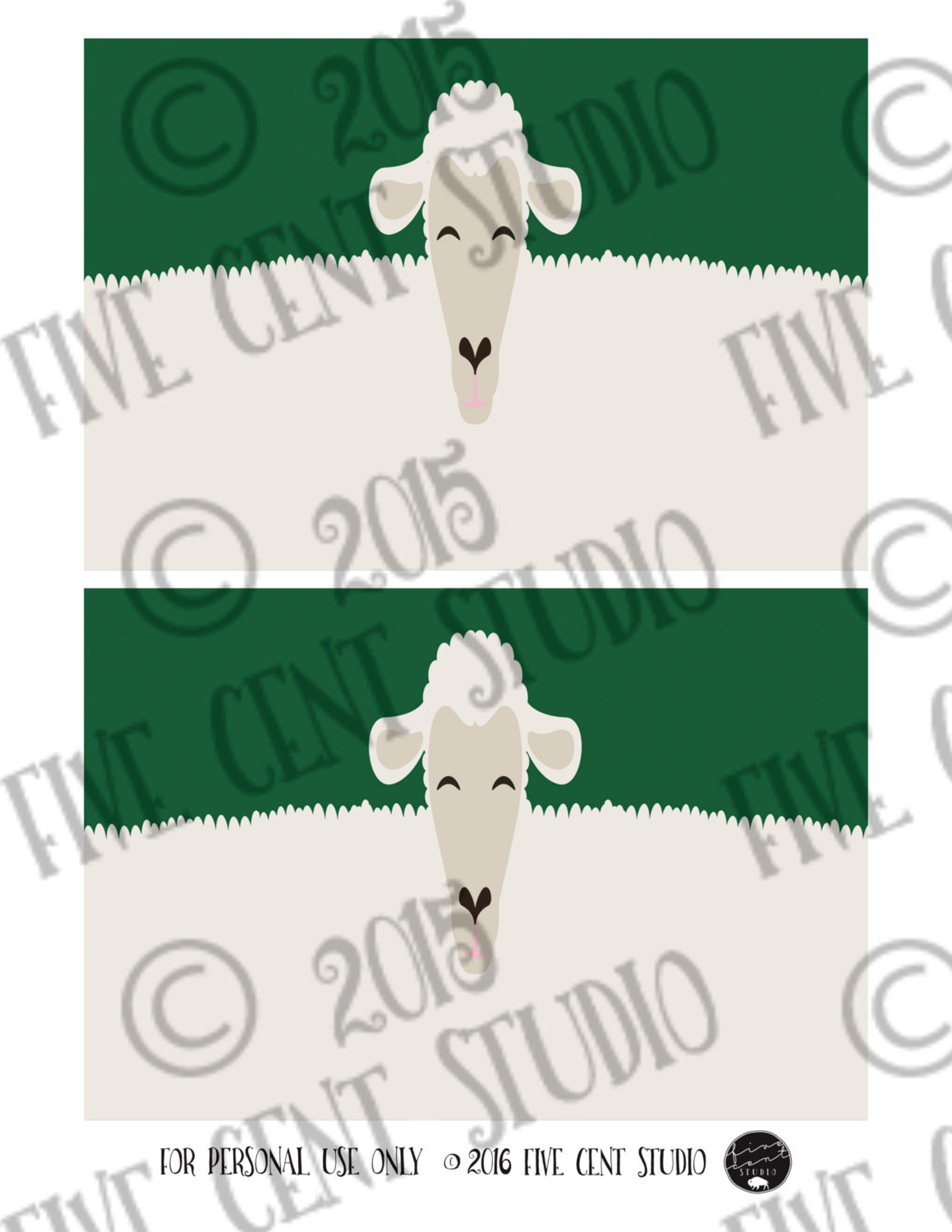 Sheep Juice Box Wrap Labels Sized 7" X 4.75" for Preschool / Toddler ...