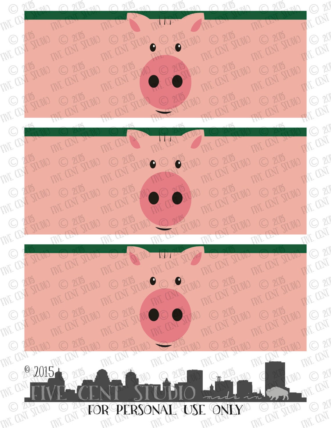 Pig Mini Juice Box Wrap Label for Preschool Barnyard Farm - Etsy