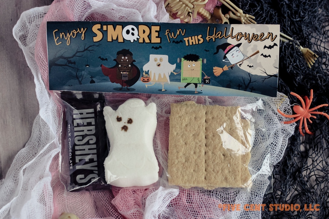 Printable Halloween S'mores Kit Bag Topper - Halloween Smore Gift Tag ...