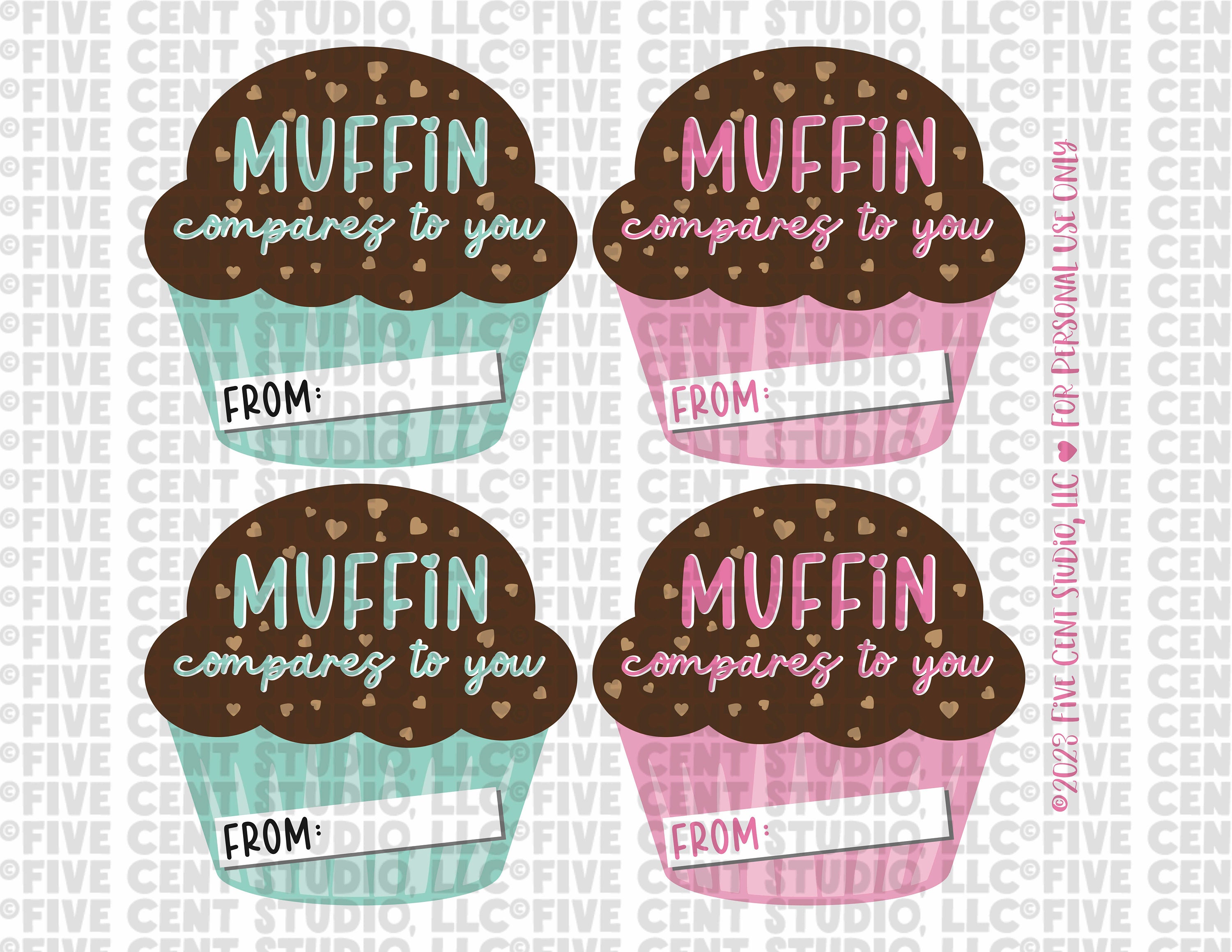 Chocolate Brownie Muffin Compares to You Valentine's Day Muffin Shaped ...