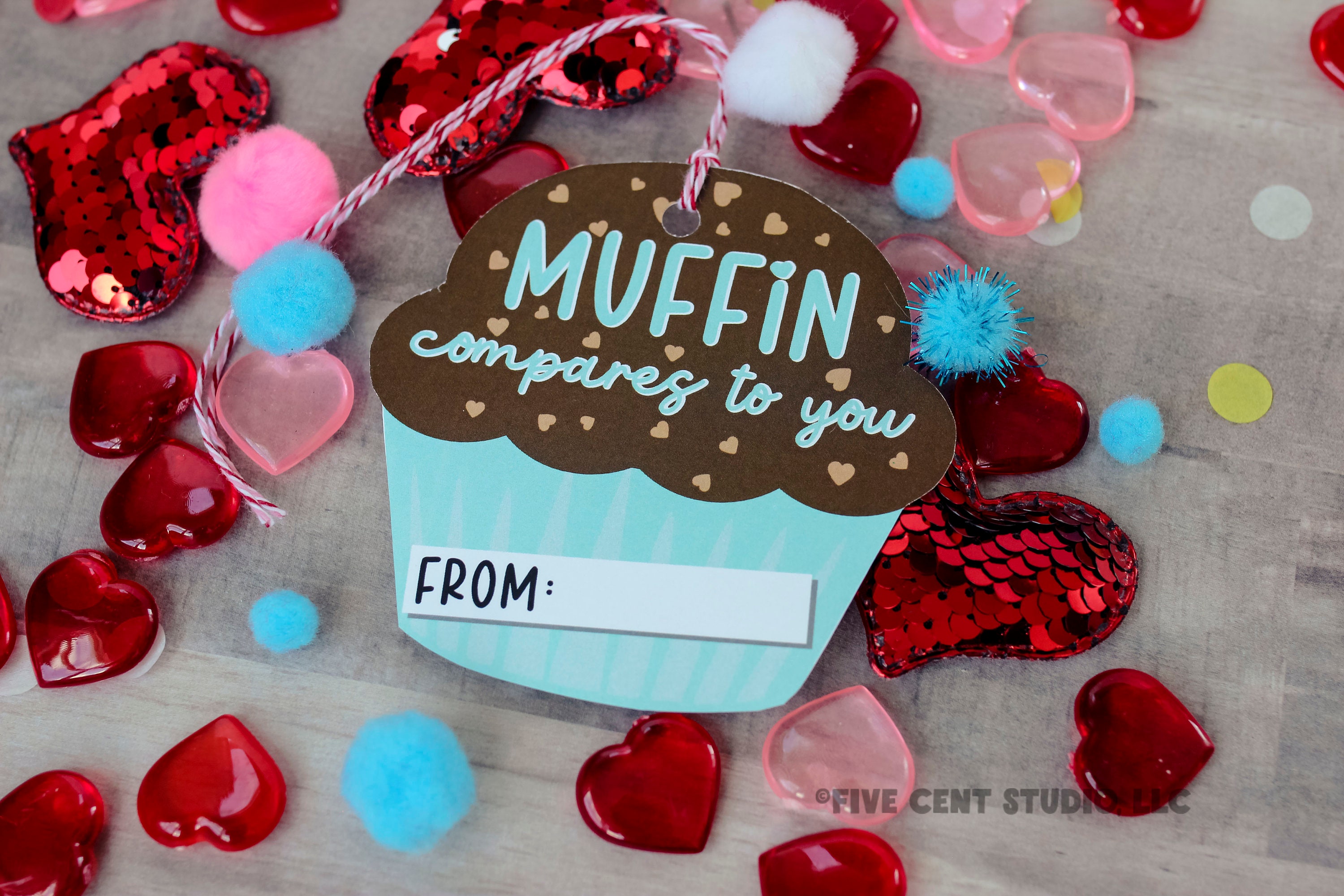 Chocolate Brownie Muffin Compares to You Valentine's Day - Etsy