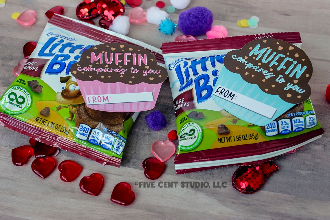 Chocolate Brownie Muffin Compares to You Valentine's Day Muffin Shaped ...