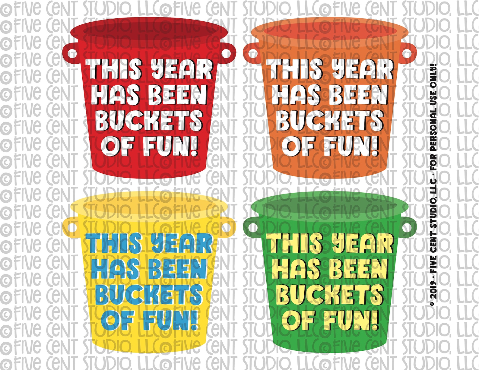 This Year Has Been Buckets of Fun Printable Sand Bucket Tags in 8 ...