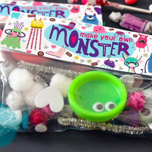 Halloween Make Your Own Monster Printable Treat Favor Bag - Etsy
