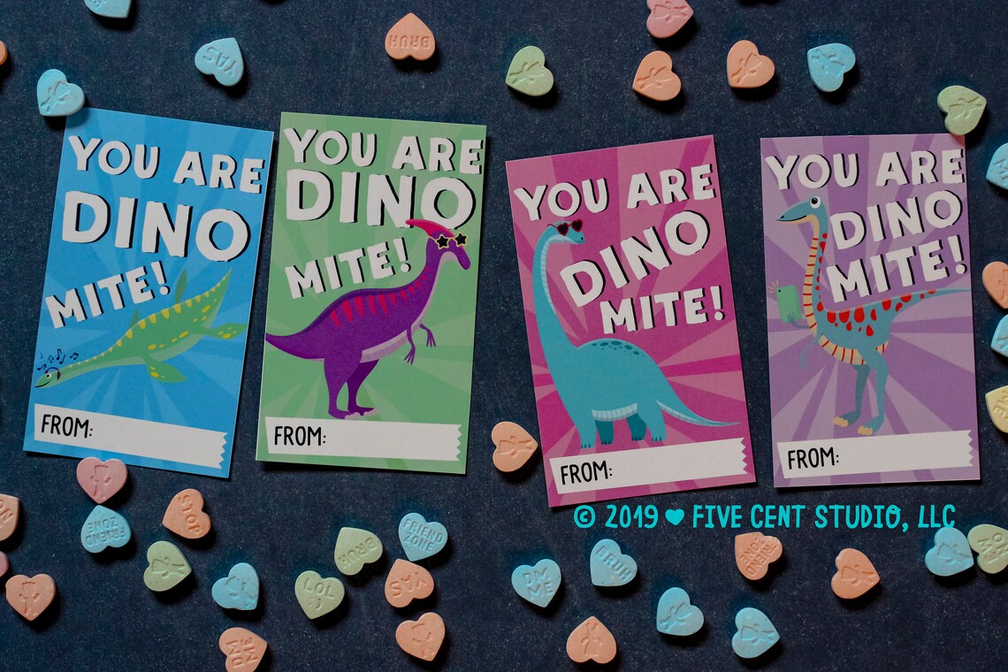 You Are Dino-mite 8 Different Cartoon Dinosaur Themed DIY | Etsy