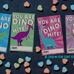 You Are Dino-mite! 8 Different Cartoon Dinosaur Themed DIY Instant ...