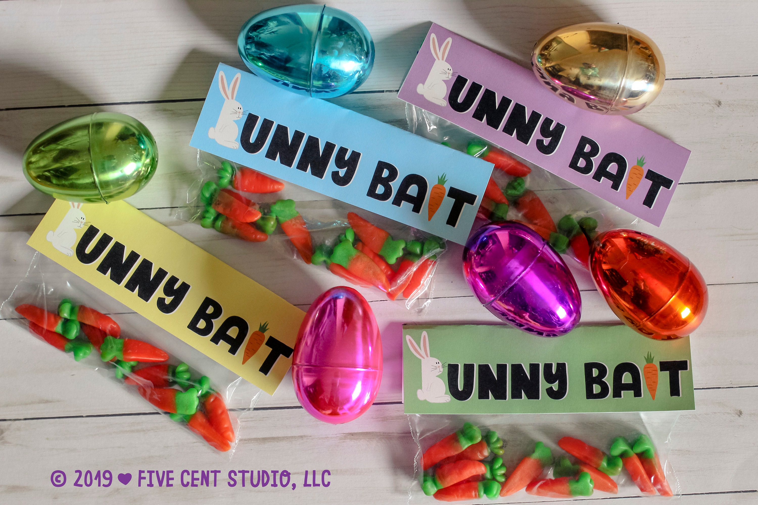 Bunny Bait Easter Basket Bag Topper in 4 Colors for Candy or Carrots ...