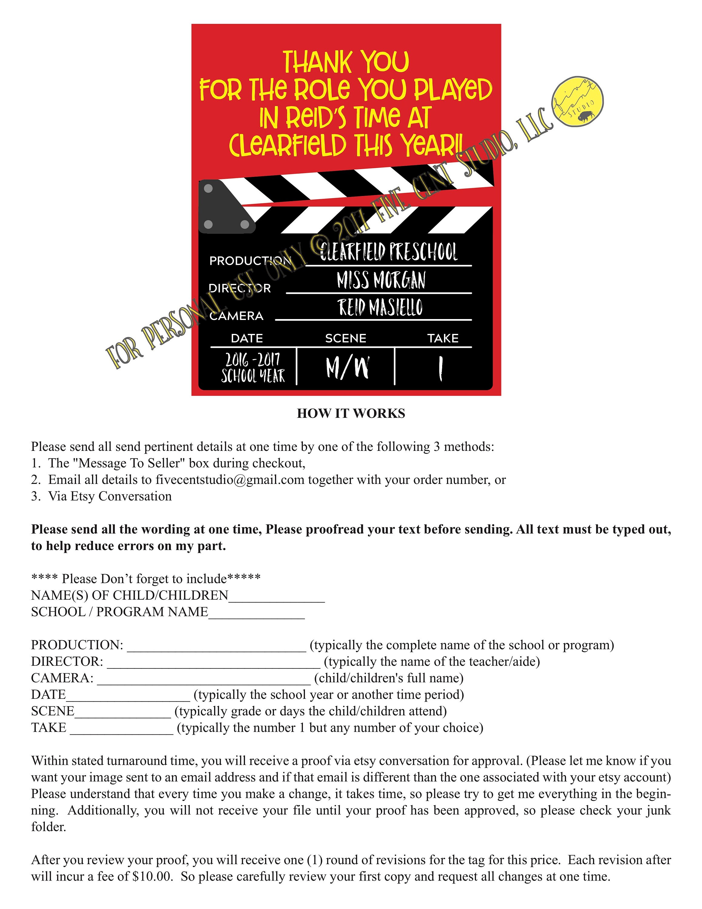 One Custom "thank You for the Role You Played" Movie Themed Teacher End ...