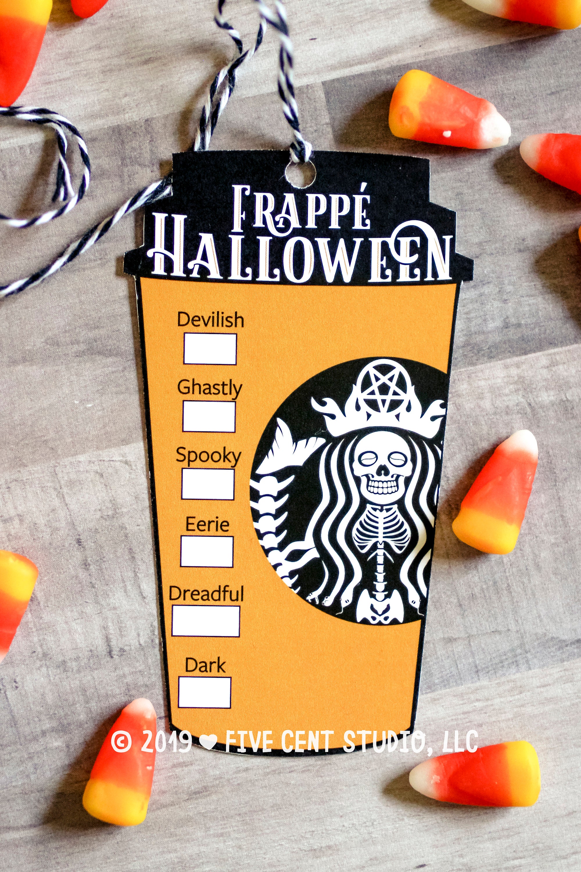 Frappé Halloween Starbucks Spooky Parody Logo Coffee Cup | Etsy