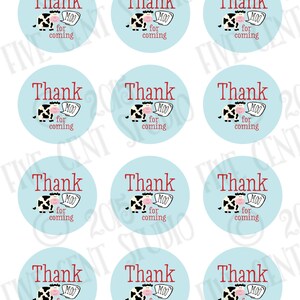 Printable Thank Moo for Coming Barnyard Farm Theme Cow Thank You Favor ...