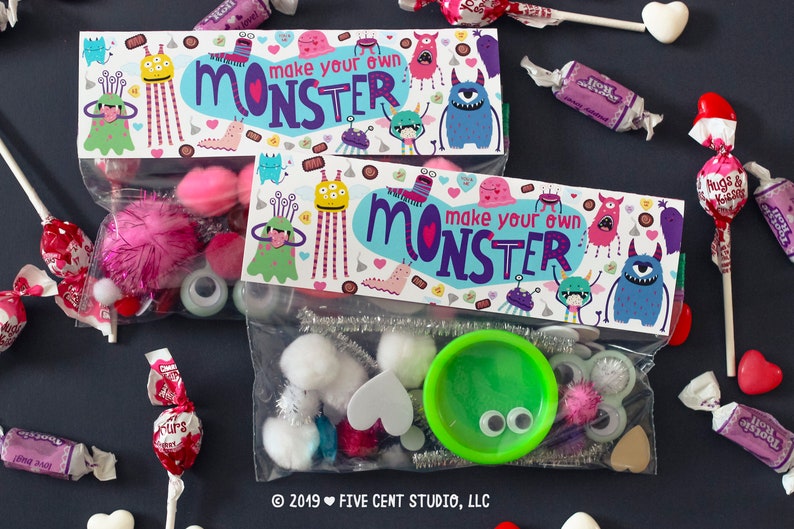 Girl's Happy Candy & Cute Make Your Own Monster Printable | Etsy