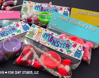 Halloween Make Your Own Monster Printable Treat Favor Bag Topper - DIY ...