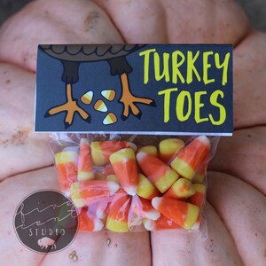 Thanksgiving Turkey Toes Treat and Goodie Bag 4.25 X 4 Favor Toppers - Etsy