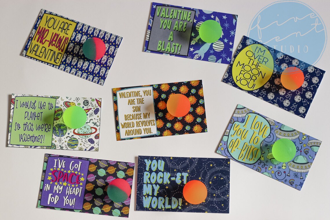 Printable Valentines Outer Space Solar System Themed DIY - Etsy