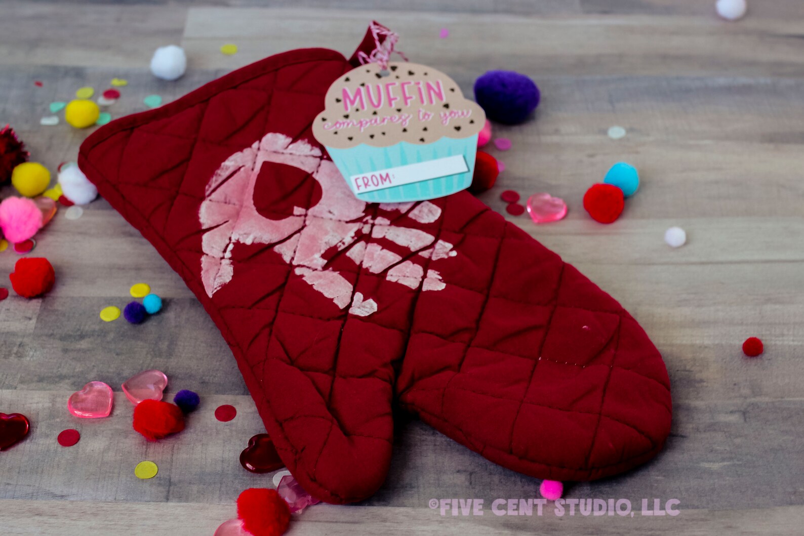 Muffin Compares to You Chocolate Chip Valentine's Day Muffin Shaped Tag ...