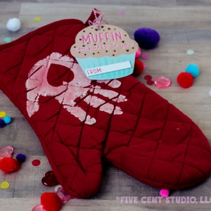 Muffin Compares to You Chocolate Chip Valentine's Day Muffin Shaped Tag ...