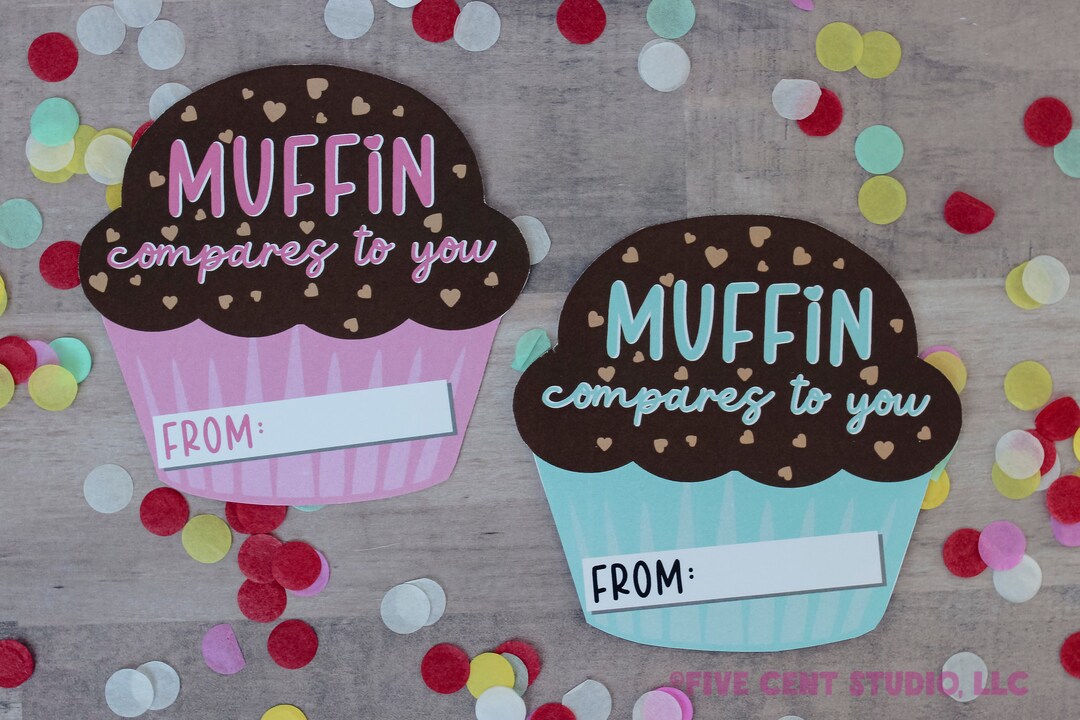 Chocolate Brownie Muffin Compares to You Valentine's Day Muffin Shaped ...