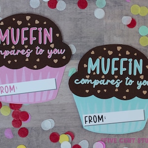 Chocolate Brownie Muffin Compares to You Valentine's Day Muffin Shaped ...