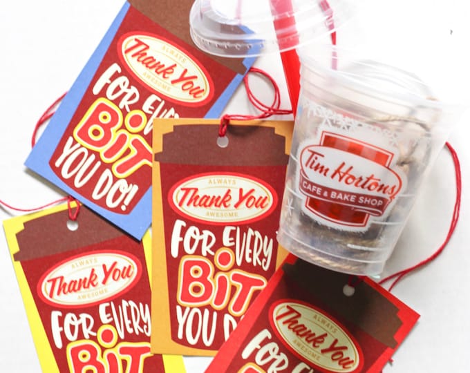Thank You for Every Bit You Do Tim Hortons Timbit Inspired 3x5 Card ...