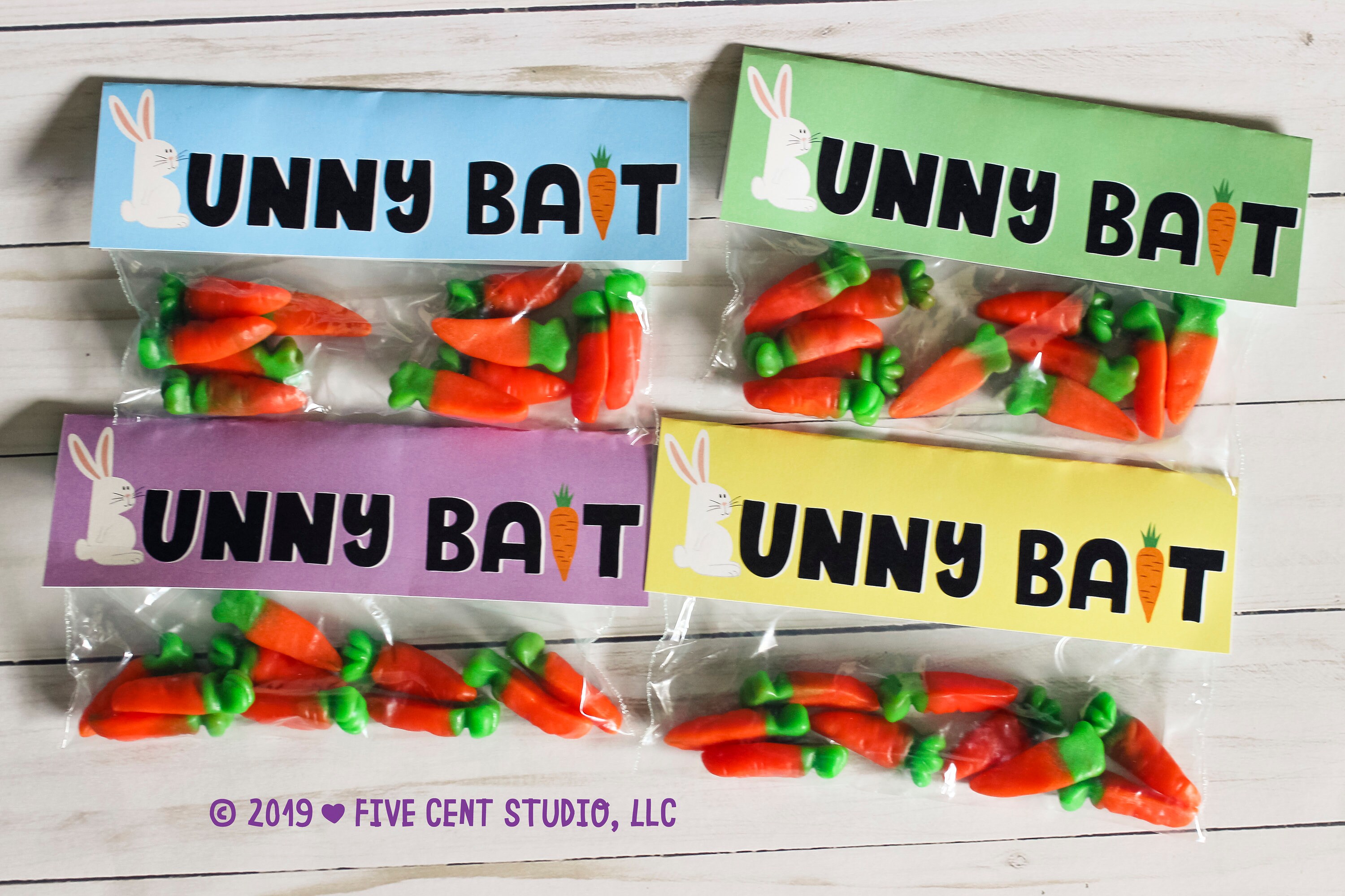 Bunny Bait Easter Basket Bag Topper in 4 Colors for Candy or | Etsy