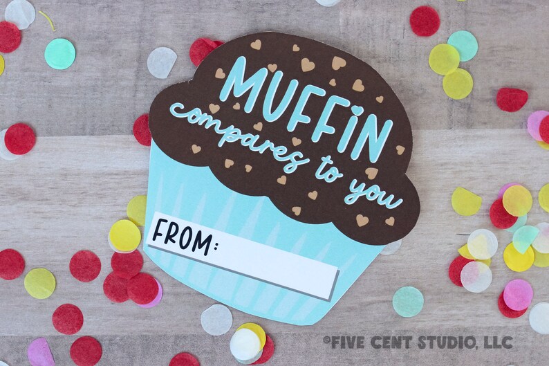Muffin Compares to You Chocolate Brownie Valentine's Day Muffin Shaped ...