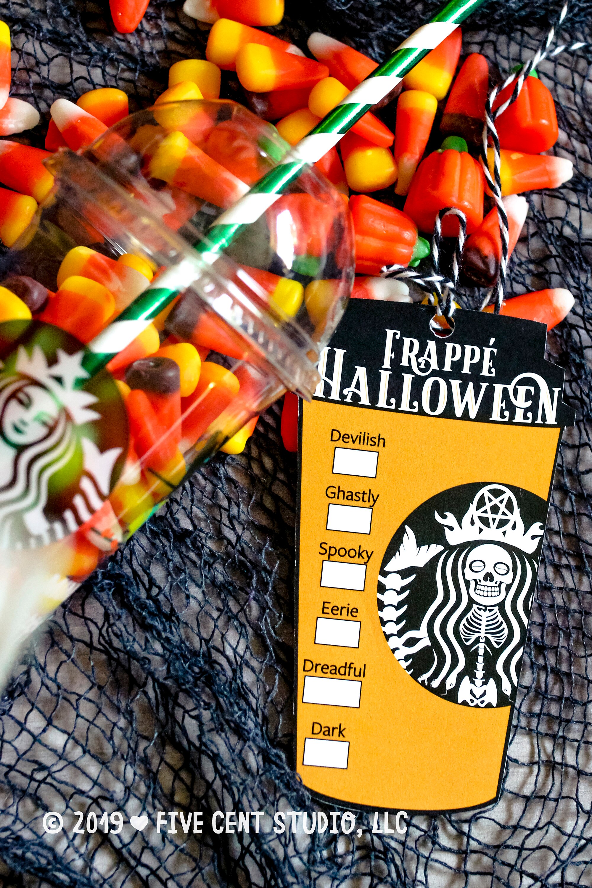 Frappé Halloween Starbucks Spooky Parody Logo Coffee Cup | Etsy