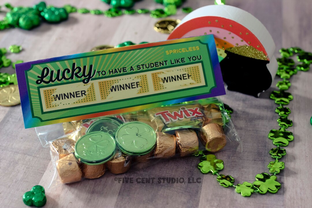 Lucky to Have A Student Like You - Printable Lucky Lottery Rainbow Bag ...