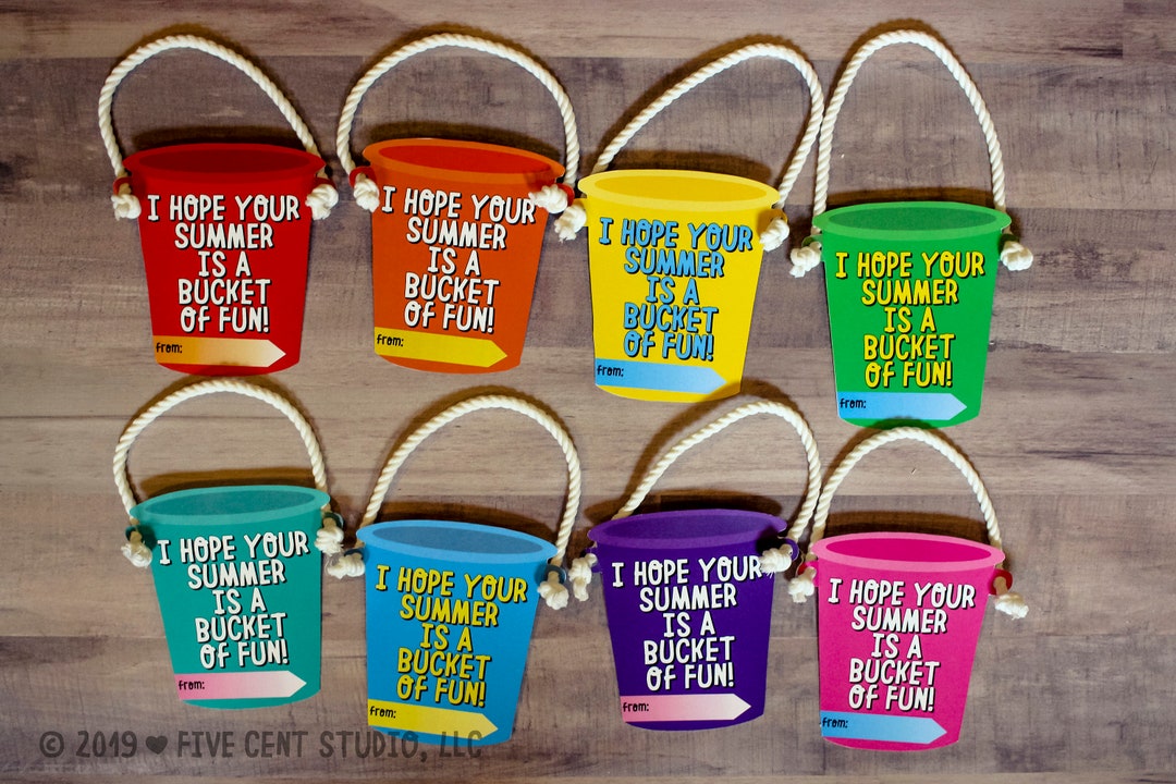 Buckets of Fun Printable Sand Bucket Tags for End of the School Year ...