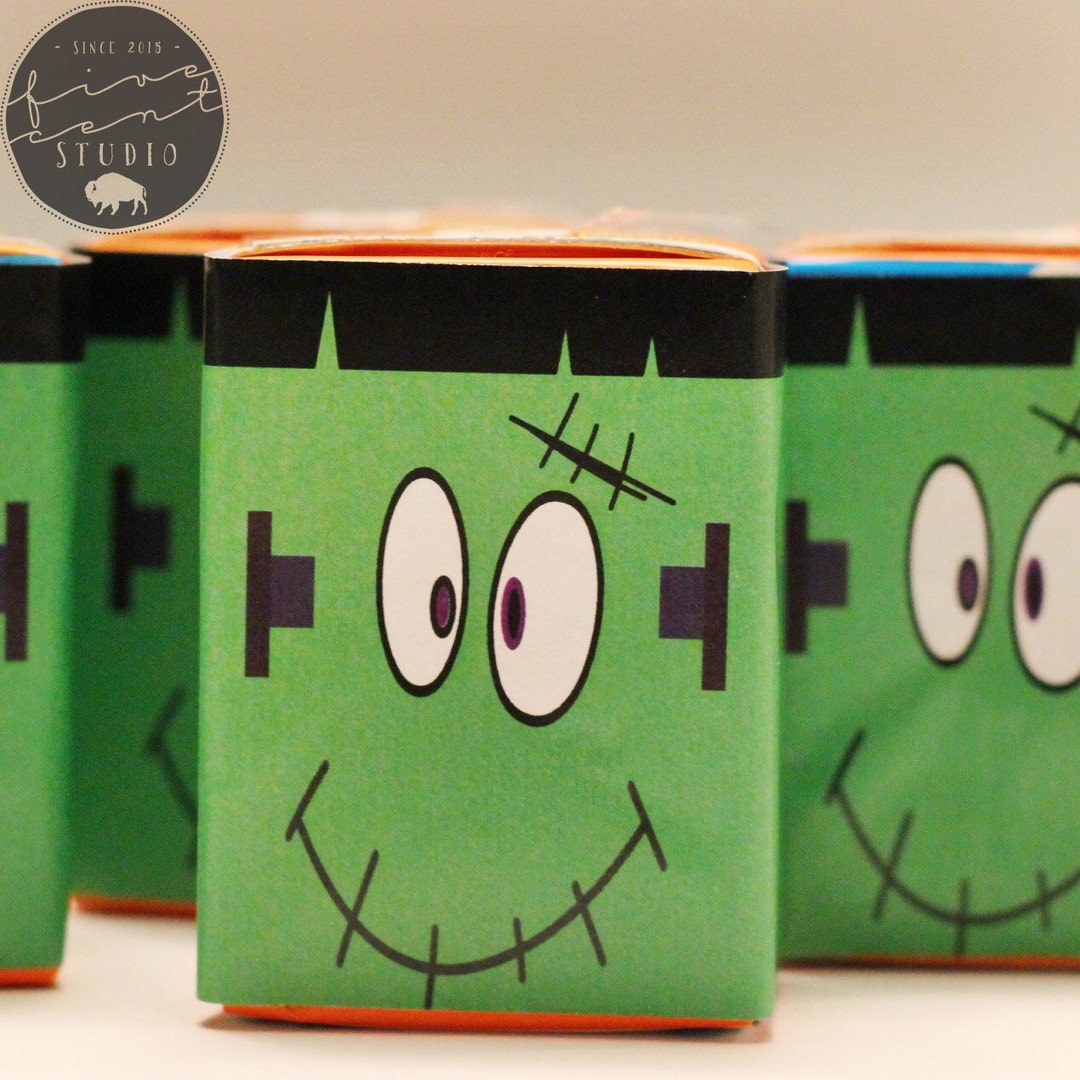 Frankenstein Mini 4.25 Oz Juice Box Label Wrappers - Etsy