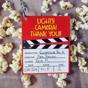Lights, Camera, Thank You Movie Themed Thank You End of the Year ...