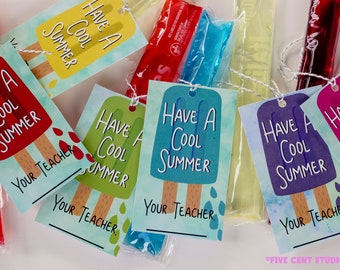 Stay Cool This Summer Freeze Pop Freezer Ice Pops Printable Tags for ...