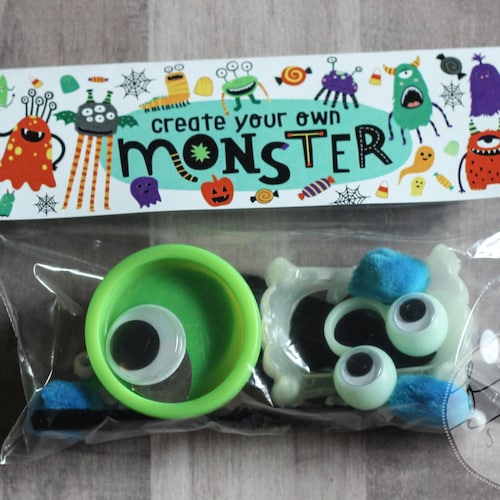 Halloween Treat Bag Topper Build Your Own Monster Printable - Etsy