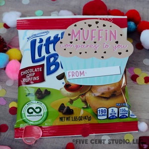 Muffin Compares to You Chocolate Chip Valentine's Day Muffin Shaped Tag ...