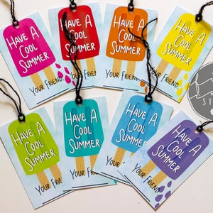 Have a Cool Summer Freeze Pop Freezer Ice Pops Printable Tags for End ...