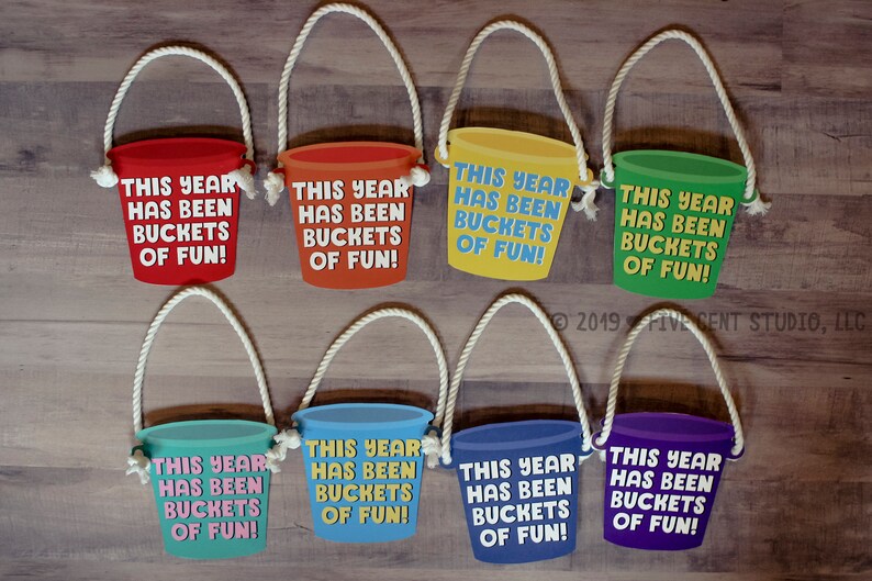 This Year Has Been Buckets of Fun Printable Sand Bucket Tags | Etsy