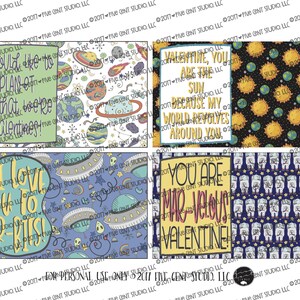 Printable Valentines Outer Space Solar System Themed DIY - Etsy