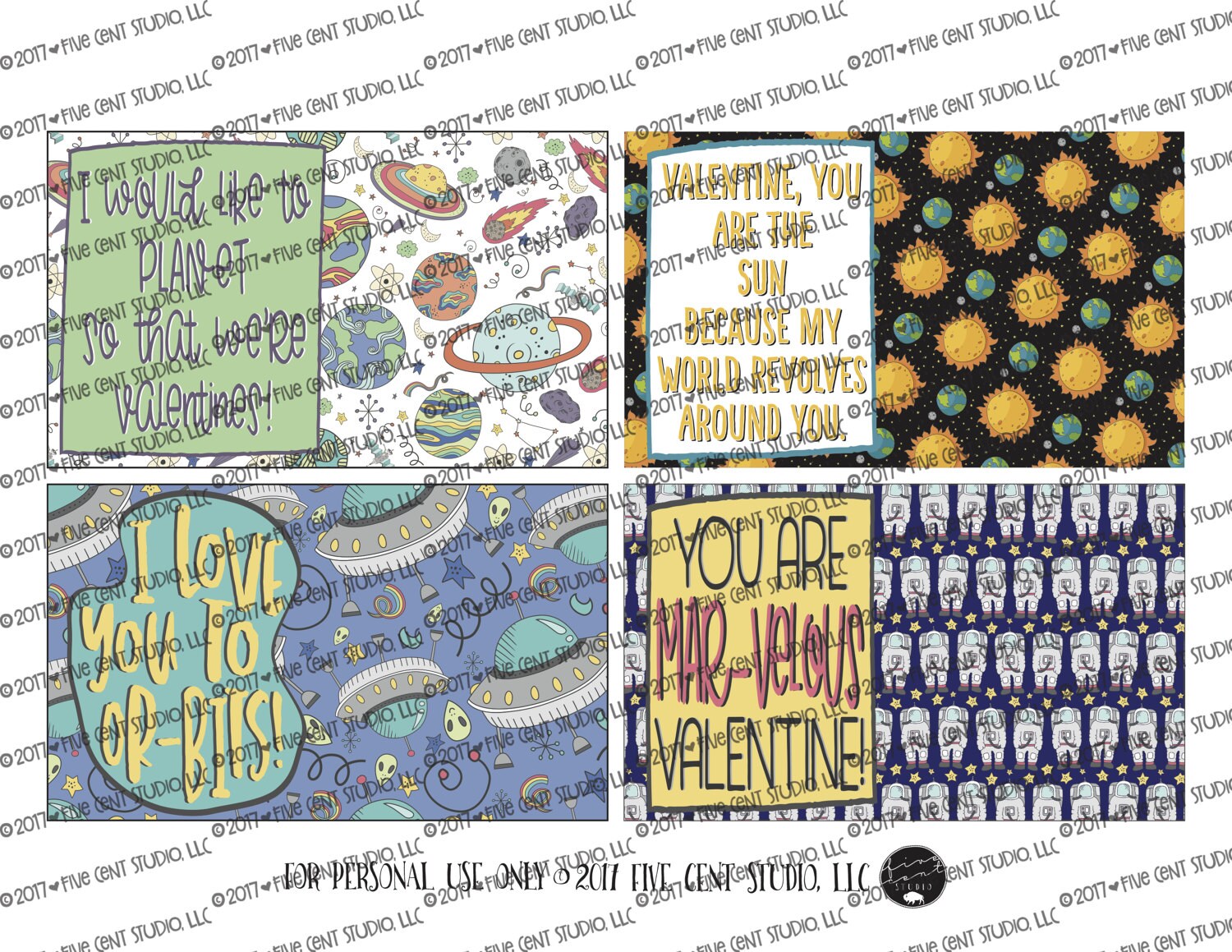 Printable Valentines Outer Space Solar System Themed DIY - Etsy