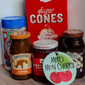 Merci Mon Cheri cherry Pun Thank You Fruit Printable Tag Punny Thank ...