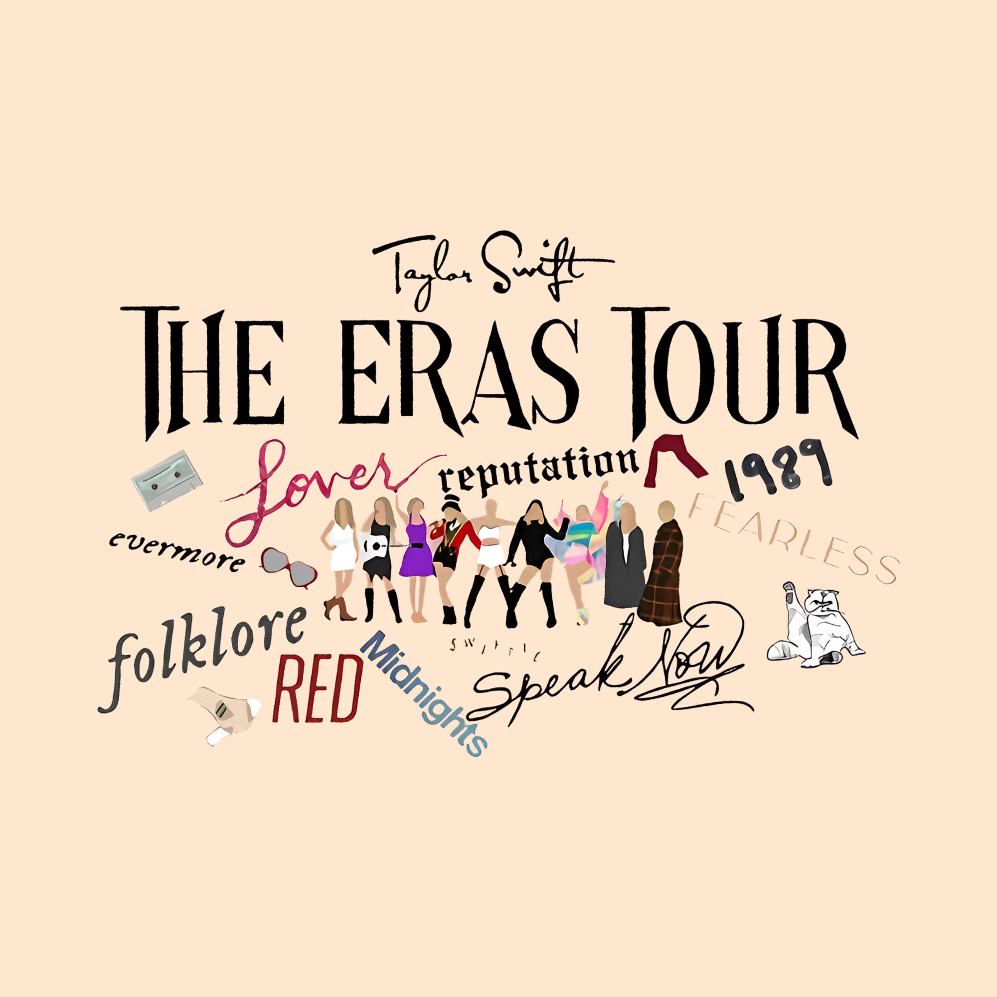 The Eras Tour PNG Eras Merch PNG Swifties Merch - Etsy