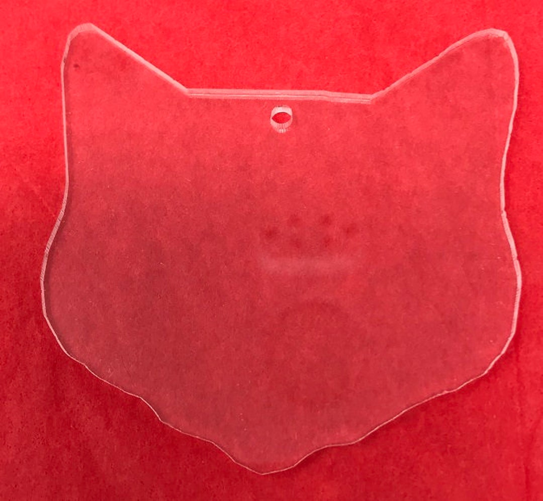 Acrylic Cat Face Keychain / Ornament Blank - Etsy