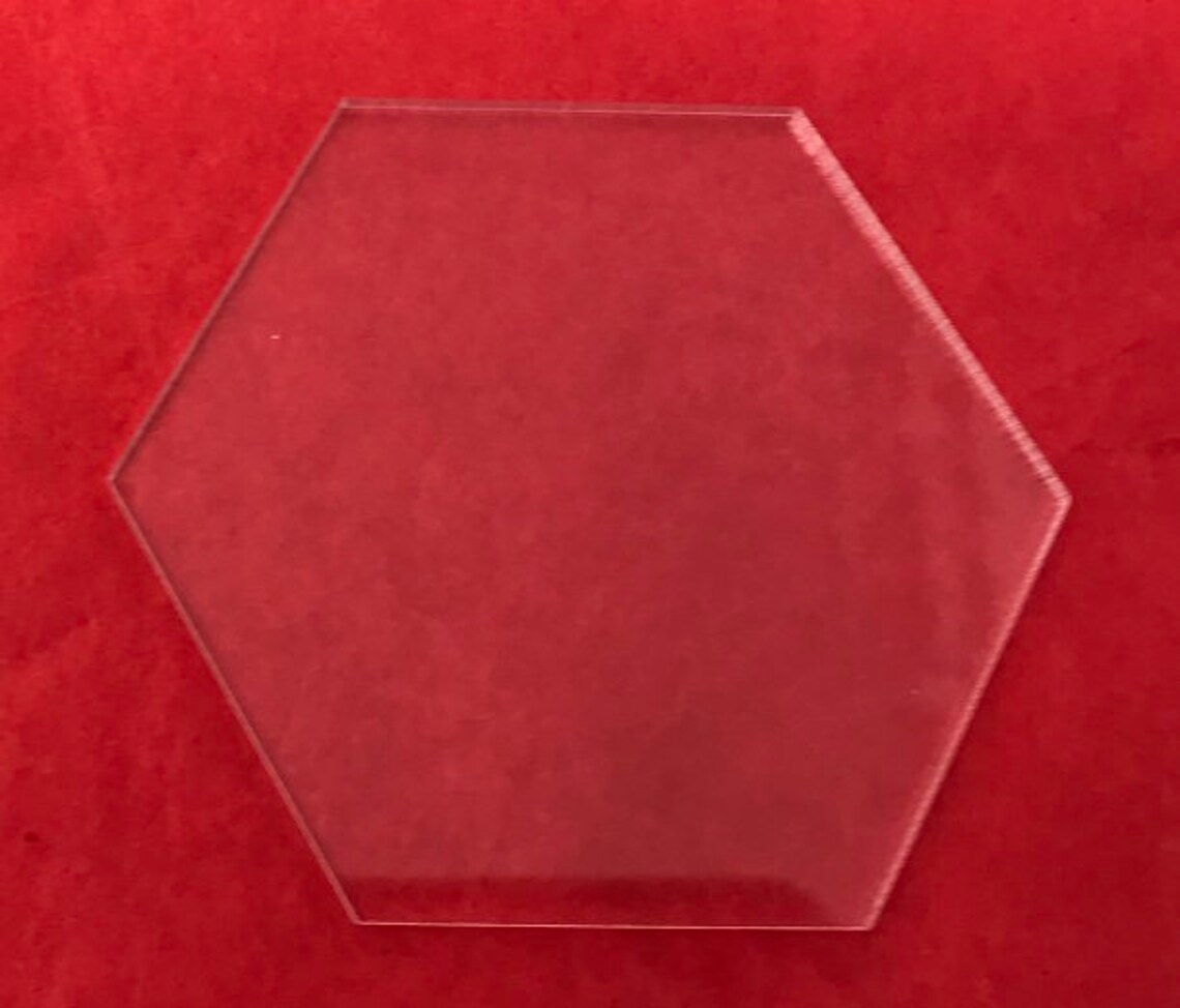 Acrylic Hexagon Blank measured Flat to Flat See Other - Etsy