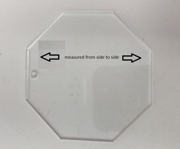 Choice of 16 Colors Acrylic Octagon Blanks Measured Flat to | Etsy