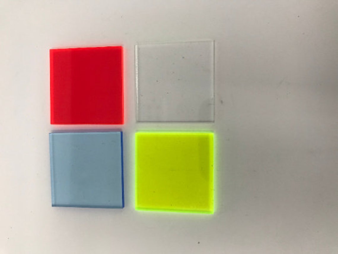 Choice of 25 Colors Acrylic Square Blanks With or Without Holes - Etsy