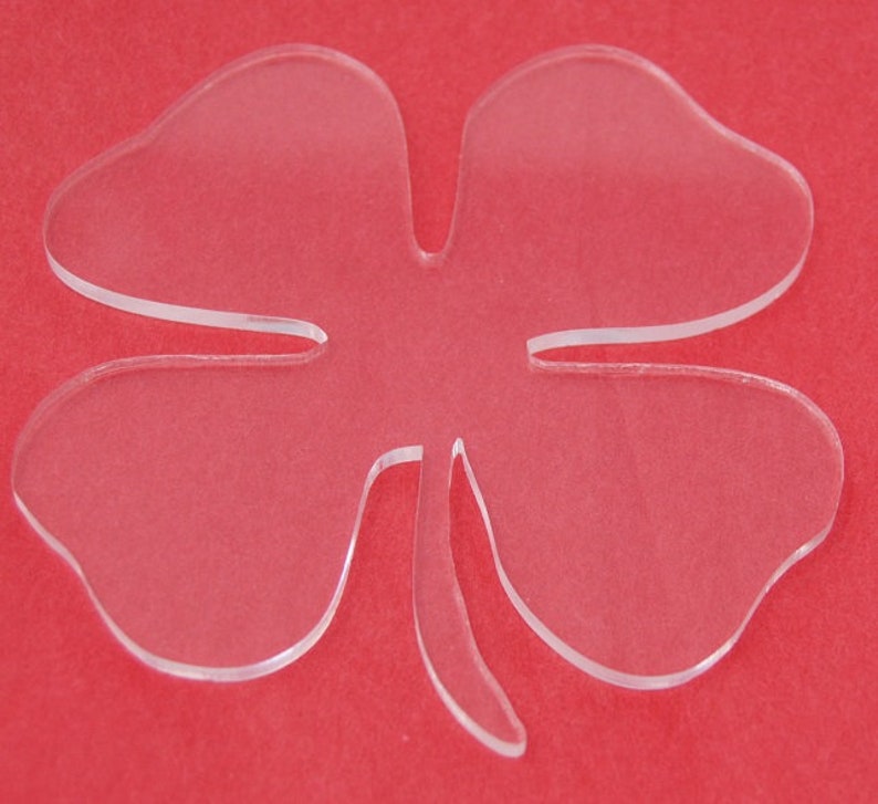 1/4" Thick Clear Acrylic Clover - Etsy