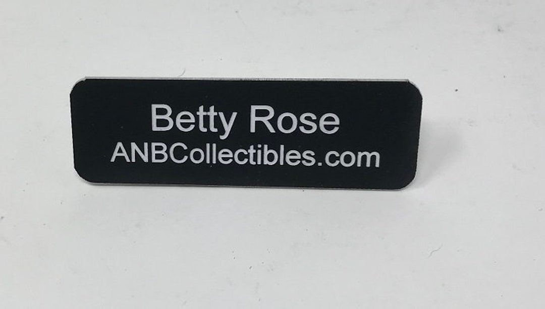 Custom Engraved Two Color Name Badge 1" X 3" up to 2 Lines - Etsy